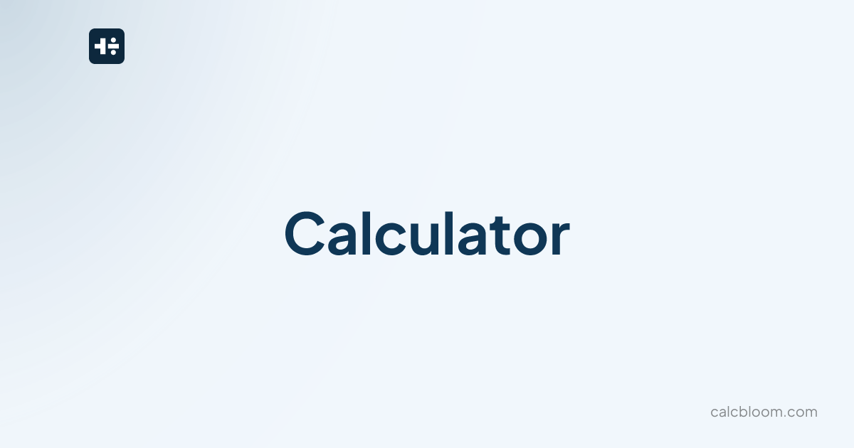 BMR Calculator - Basal Metabolic Rate Calculator | CalcBloom